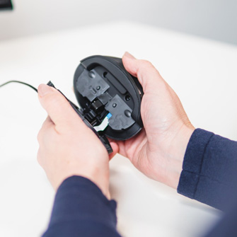 Oyster Corded Ambidextrous Mouse - WA Ergo Supplies